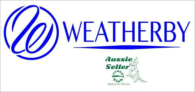 Weatherby vinyl decal 260 x 80 mm CONFIRM your color - Crazy Fish