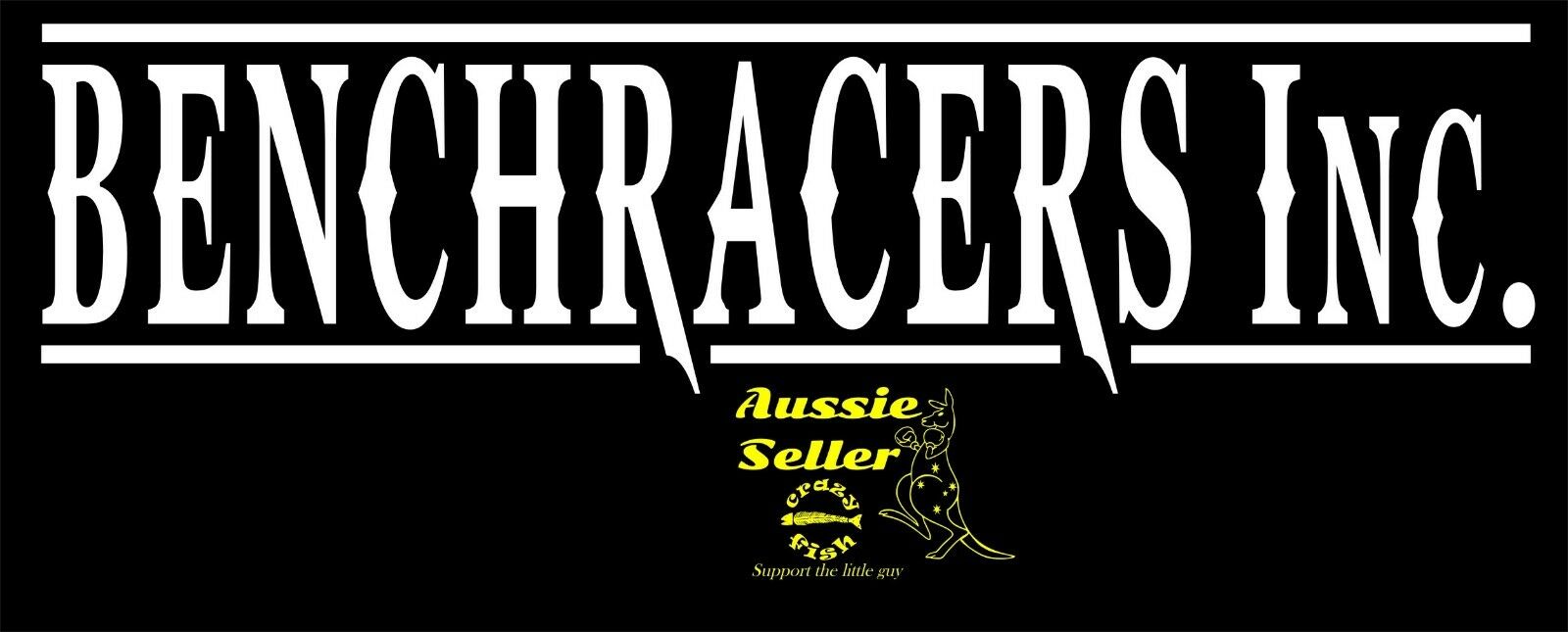 BENCH RACERS decal 200 x 50 mm choose your color - Crazy Fish