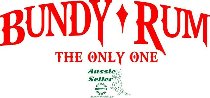 Bundy Rum vinyl decal 260 x 80 mm choose your color - Crazy Fish