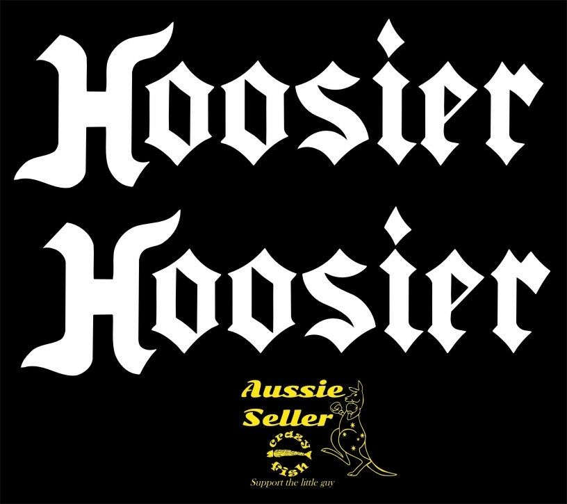 Hoosier vinyl decals TWO (2) 260 x 80 mm each choose your color - Crazy ...