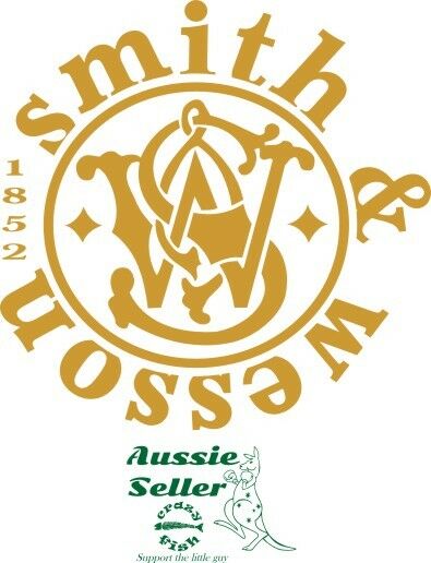 Smith & Wesson vinyl decal 150 mm choose your color - Crazy Fish