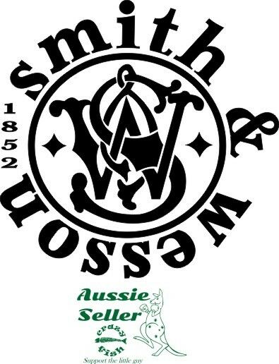 Smith & Wesson retro vinyl decal 150 mm CONFIRM your color - Crazyfish
