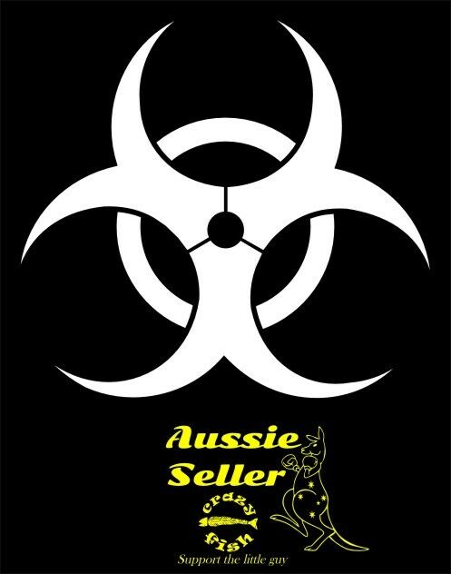 Zombie vinyl decal 160 x 145 mm CONFIRM your color - Crazy Fish