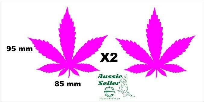 Dope Leaves vinyl decals TWO (2) 95 x 85 each choose your color - Crazy ...