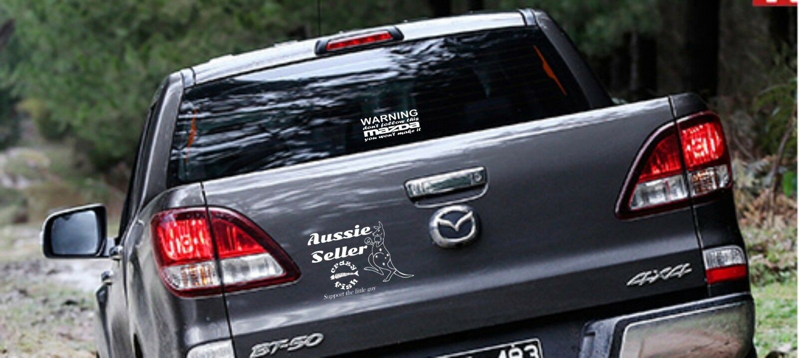 MAZDA Warning funny decal 260 x 90 mm CONFIRM your color - Crazyfish