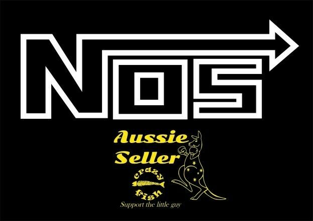 NOS vinyl decal 195 x 70 mm choose your color - Crazy Fish