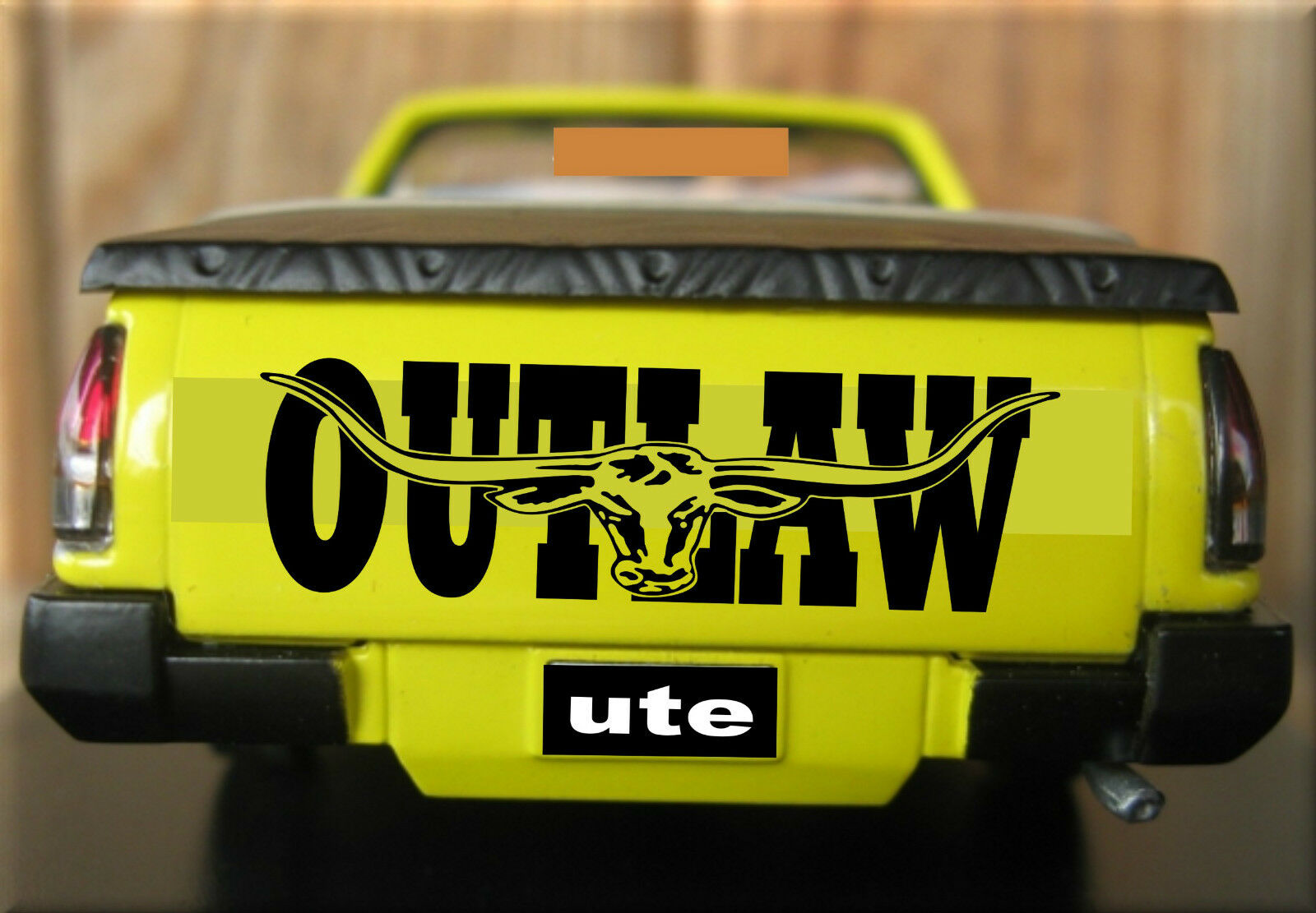 Outlaw Longhorn decal 1100 x 275 mm choose your color - Crazyfish