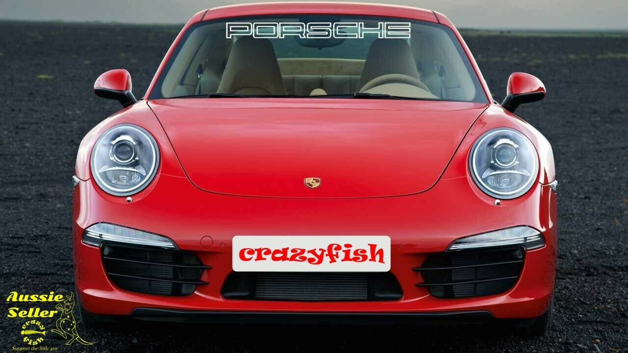 Porsche banner vinyl decal 1000 x 100 mm CONFIRM your color - Crazy Fish