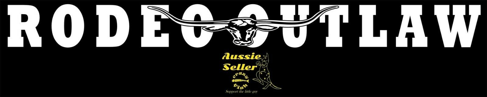 Rodeo Outlaw screen decal 1100 x 100 mm choose your color - Crazy Fish