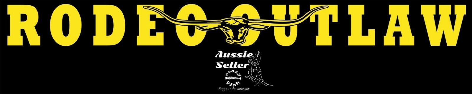 Rodeo Outlaw screen decal 1100 x 100 mm choose your color - Crazy Fish