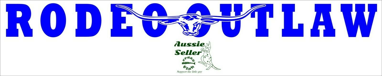Rodeo Outlaw screen decal 1100 x 100 mm choose your color - Crazy Fish