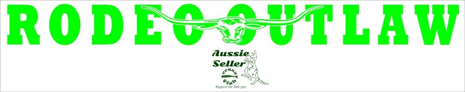 Rodeo Outlaw screen decal 1100 x 100 mm choose your color - Crazy Fish
