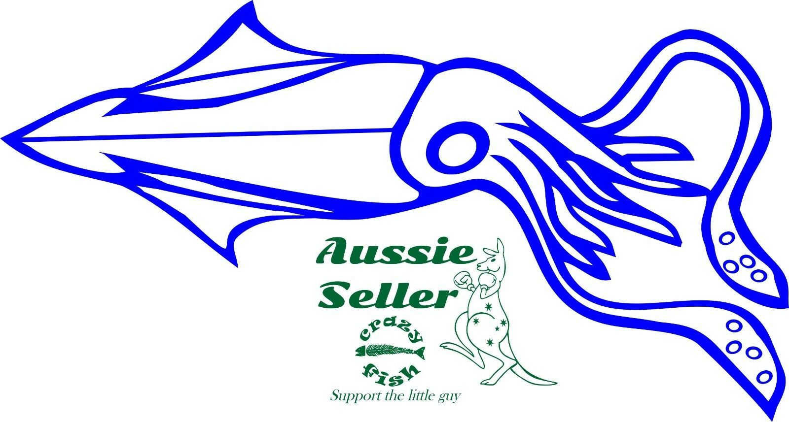 Squid vinyl decal 260 x 140 mm left or right facing CONFIRM your color ...