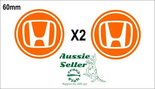 Honda vinyl decals TWO (2) 60 mm each choose your color - Crazy Fish