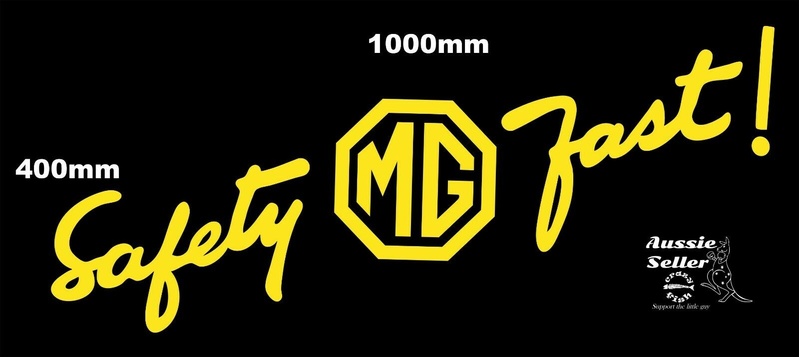 MG Safety Fast vinyl decal 1000 x 400 mm choose your color - Crazy Fish