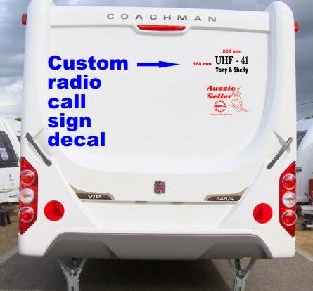 Call Sign CB vinyl decal 260 x 160 mm CONFIRM your color - Crazy Fish