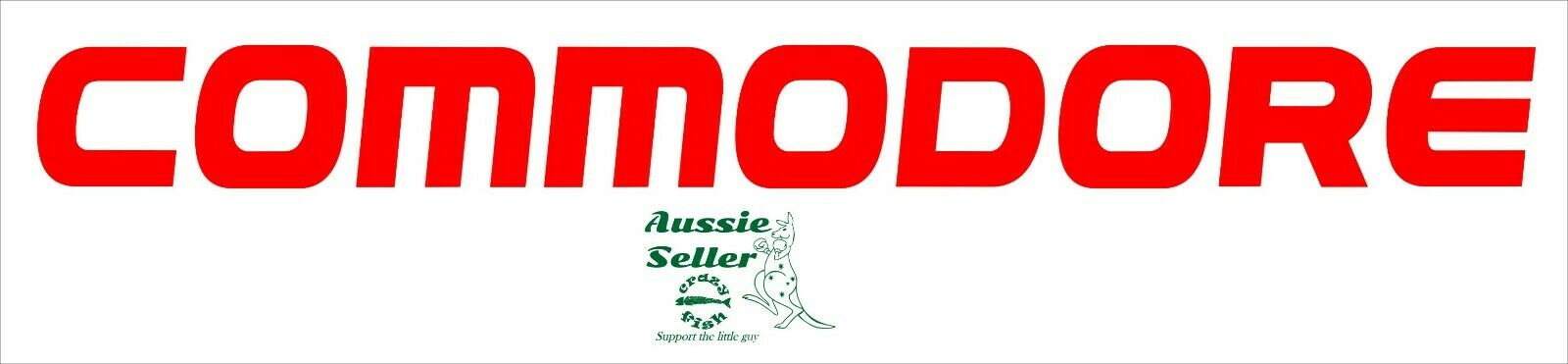 Commodore screen vinyl decal 1050 x 100 mm choose your color - Crazy Fish