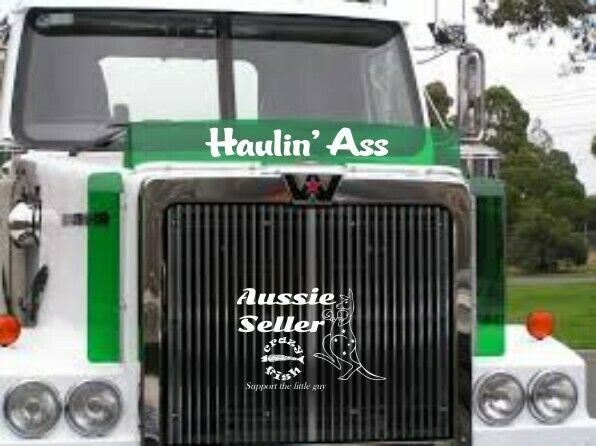 Haulin' Ass bug deflector decal 600 x 80 mm choose your color - Crazy Fish