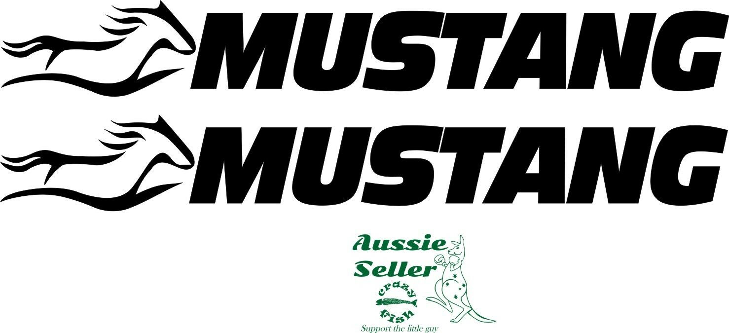 Mustang Boat retro vinyl decals TWO (2) 520 x 70 mm each CONFIRM your ...