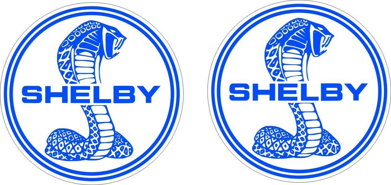 Shelby Stickers TWO (2) 50 x 50 mm - Crazy Fish